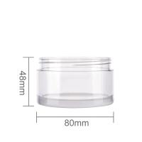 China 120ml PET Thick Wall Cosmetic Jar with PP Cap for Creams 4oz Crystal Clear for sale