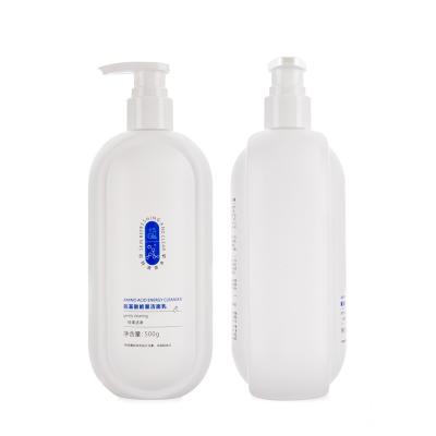China 500ml White PET Bottle for Face Cleanser with 24/410 Neck Custom Logo ODM OEM for sale
