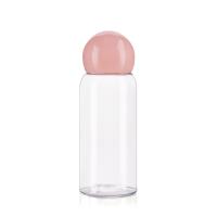 China 100ml Custom Cosmetic Bottles With Pink Round Screw Cap For Toner for sale