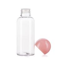 China 100ml Custom Cosmetic Bottles With Pink Round Screw Cap For Toner for sale