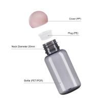 China 30ml Cosmetic Bottles With Pink Round Screw Cap With Plug For Toner for sale