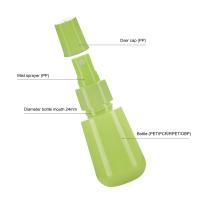 China 50ML Green Spray Bottle With Lid Support Custom Logo Printing for sale