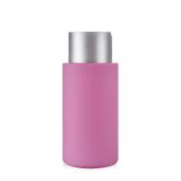 China 300ml Soft Touch Finish Plastic Shampoo Bottle With Electroplated Disc Cap for sale