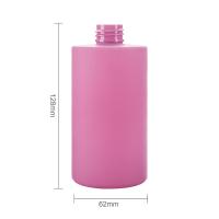 China 300ml Soft Touch Finish Plastic Shampoo Bottle With Electroplated Disc Cap for sale