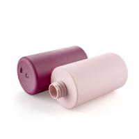 China 300ml Soft Touch Finish Plastic Shampoo Bottle With Electroplated Disc Cap for sale