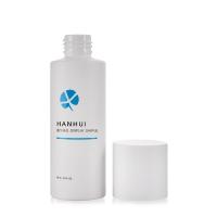 China 150ml PET Toner Bottle Oil Painting Finish 24/410 Screw Cap White Cosmetic Packaging for sale