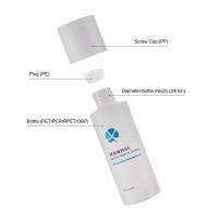 China 150ml PET Toner Bottle Oil Painting Finish 24/410 Screw Cap White Cosmetic Packaging for sale
