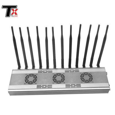 China 12 Way WiFi 4G 5G Signal  Jammer Radius 5 - 40 Meter For Concert for sale