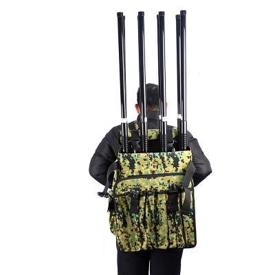 China Camouflage Color 6 Band Manpack Drone Signal Jammer With Rechargeable Battery for sale