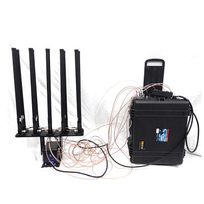 China Outdoors 24 Hour 7 Day Aluminum Alloy Fixed Drone Signal Jammer With Cool Fan for sale