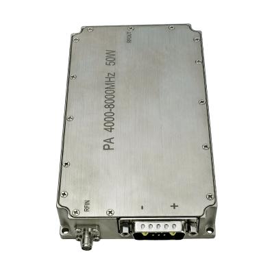 China Civil security system ultra-wideband power amplifier 50W 4G-8G 28V power supply industrial-grade power amplifier for sale
