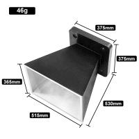 China New 46g Lightweight WiFi 5150-5850MHz Horn Antenna with Matte Black Powder-Coated Finish for sale