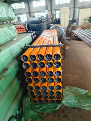 China Carbon Steel 8.56mm Drill Pipe Rugged Double Wall Construction 73/76/89mm OD Black/Blue for sale