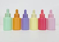 China BPA Free 1oz 30ml Cosmetic Dropper Bottle Cream Round Multiple Colors for sale