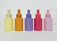 China BPA Free 1oz 30ml Cosmetic Dropper Bottle Cream Round Multiple Colors for sale