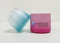 China CE Pink Green Small Glass Makeup Jars Tasteless Pp Cream Jar 50ml for sale