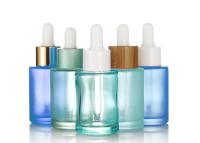 China Matte Pink Frosted 30ml Glass Dropper Bottles For Cosmetic Serum for sale