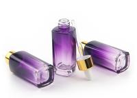 China 60ml 80ml Red Gradient Empty Cosmetic Bottles Soft Rubber Head for sale