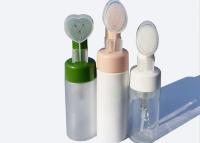 China 120ml Foaming Empty Bottle , Foaming Face Wash Bottle With Silicone Brush for sale
