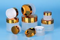 China 50ml 50g Frosted Glass Cosmetic Jar for sale