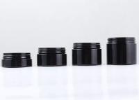 China 5ml 50ml 100ml Black Plastic Cosmetic Jars Food Grade For BB Cream Packaging for sale