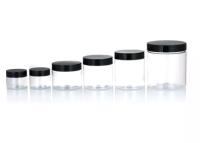 China Round 150ml 250ml Food Safe Plastic Jars With Lids Nut Candy Packaging for sale