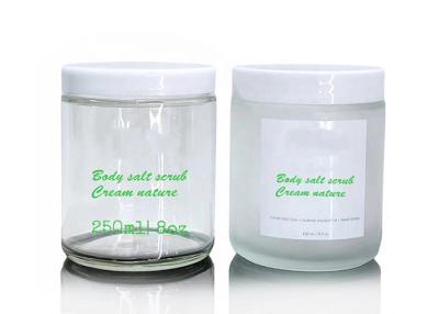 China CE Glass 8 Oz Candle Jars 250ml Cream Jar With Plastic Aluminum Cap for sale