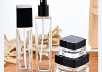 China SGS  40ml 100ml 120ml 20g 50g Cosmetic Bottle And Jar Square Pump Bottle for sale