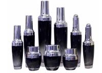 China Anti Leakage Dark Black Lotion Pump Bottle 30g 50g 30ml 50ml 100ml 120ml for sale