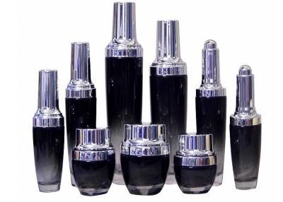 China Anti Leakage Dark Black Lotion Pump Bottle 30g 50g 30ml 50ml 100ml 120ml for sale