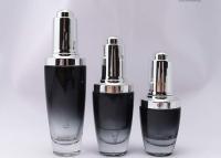China Anti Leakage Dark Black Lotion Pump Bottle 30g 50g 30ml 50ml 100ml 120ml for sale
