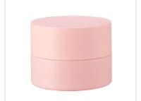 China Round Pink 2oz 3oz Custom Glass Cosmetic Bottles Frosted Makeup Pump Bottle for sale