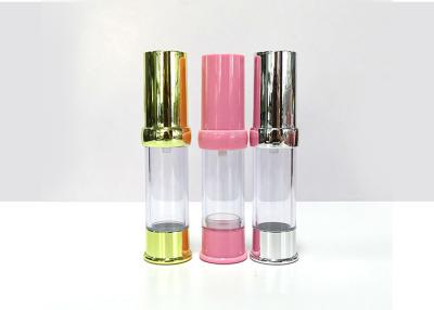 China 5ml Essential Oil Clear Airless Pump Bottles Cosmetic Packaging Refillable for sale