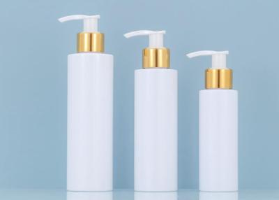 China 200ml White Shampoo And Conditioner Pump Bottles Cosmetic Pet Bottle Leakproof for sale