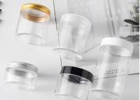 China 100mL Wide Mouth Plastic Cosmetic Jar With White Hand Pull Gasket Unbreakable for sale