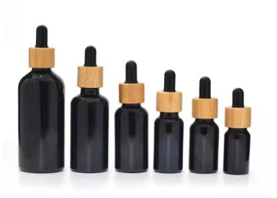 China Frosting 100ml Cosmetic Dropper Bottle Black Perfume Dropper Bottles for sale