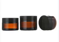 China ODM OEM 4 Oz  Glass Cosmetic Jars With Lids Amber Lip Balm Jars for sale