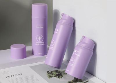 China Purple 150ml Airless Pump Bottle , Sunscreen Lotion Bottle Travel Size for sale