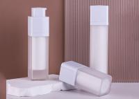 China Transparent AS 50ml Cosmetic Airless Bottle 161mm Height Rectangular for sale