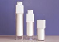China Transparent AS 50ml Cosmetic Airless Bottle 161mm Height Rectangular for sale