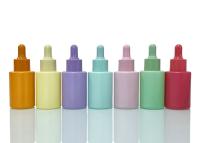 China Screen Printing Pink 20ml Glass Dropper Bottles Essential Oil Dropper Bottles for sale