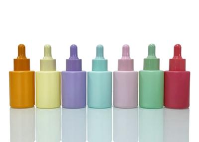 China Screen Printing Pink 20ml Glass Dropper Bottles Essential Oil Dropper Bottles for sale
