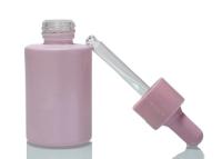 China Screen Printing Pink 20ml Glass Dropper Bottles Essential Oil Dropper Bottles for sale