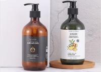 China SGS Amber Green 500ml Hand Wash Bottle Plastic Shampoo Bottles With Pump for sale