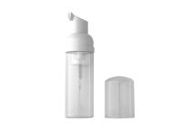 China SGS 50ml Plastic Foaming Soap Dispenser White Clear Hand Sanitizer Bottle for sale