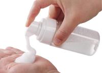 China SGS 50ml Plastic Foaming Soap Dispenser White Clear Hand Sanitizer Bottle for sale
