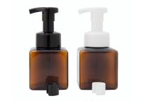 China 150ml PET Amber Foam Pump Bottle Thicken Bottom With White Mousse Pump for sale