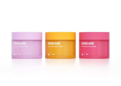 China Frosted 100ml 200ml Cosmetic Glass Jars Facial Cream Jar Silkscreen Printing for sale