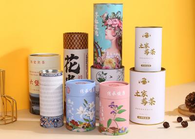 China 157gsm Paper Tea Coffee Tube Packaging Cardboard Cosmetic Tube for sale