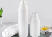 China 1oz AS Plastic Airless Lotion Bottle , White Airless Bottles For Skin Care for sale